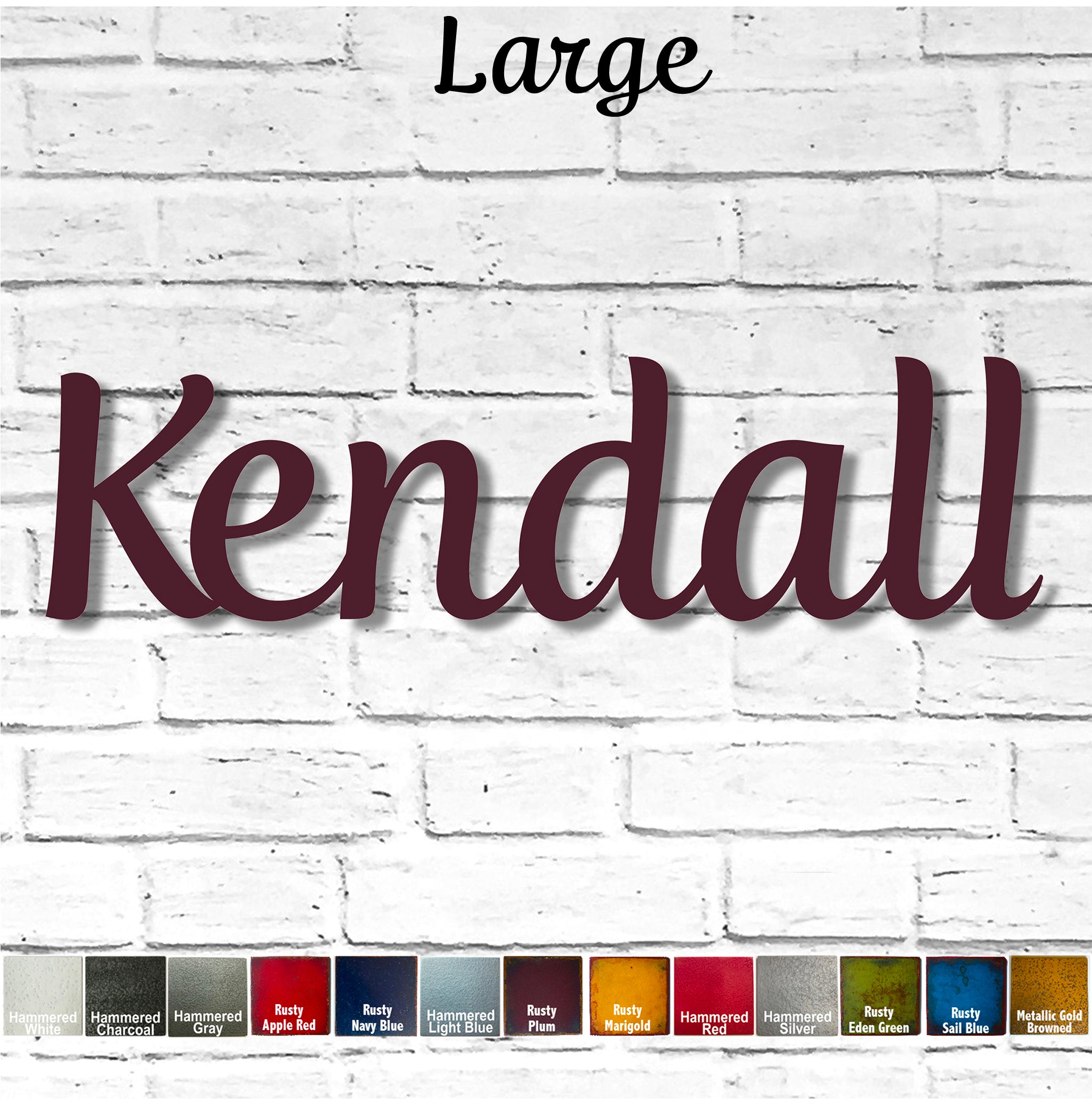 Custom Name or Word - FERTIGO Font - LARGE Size - Metal Wall Art Home ...