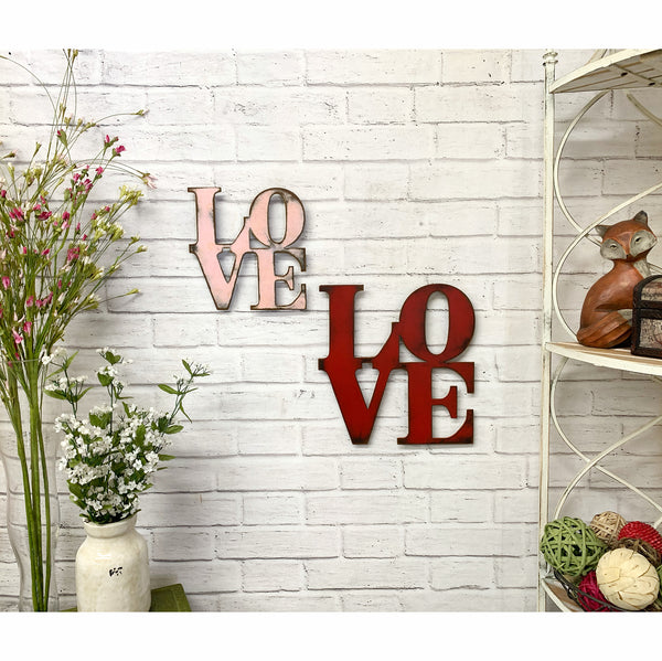 LOVE sign - Metal Wall Art Home Decor - Handmade in the USA - Choose 9 ...